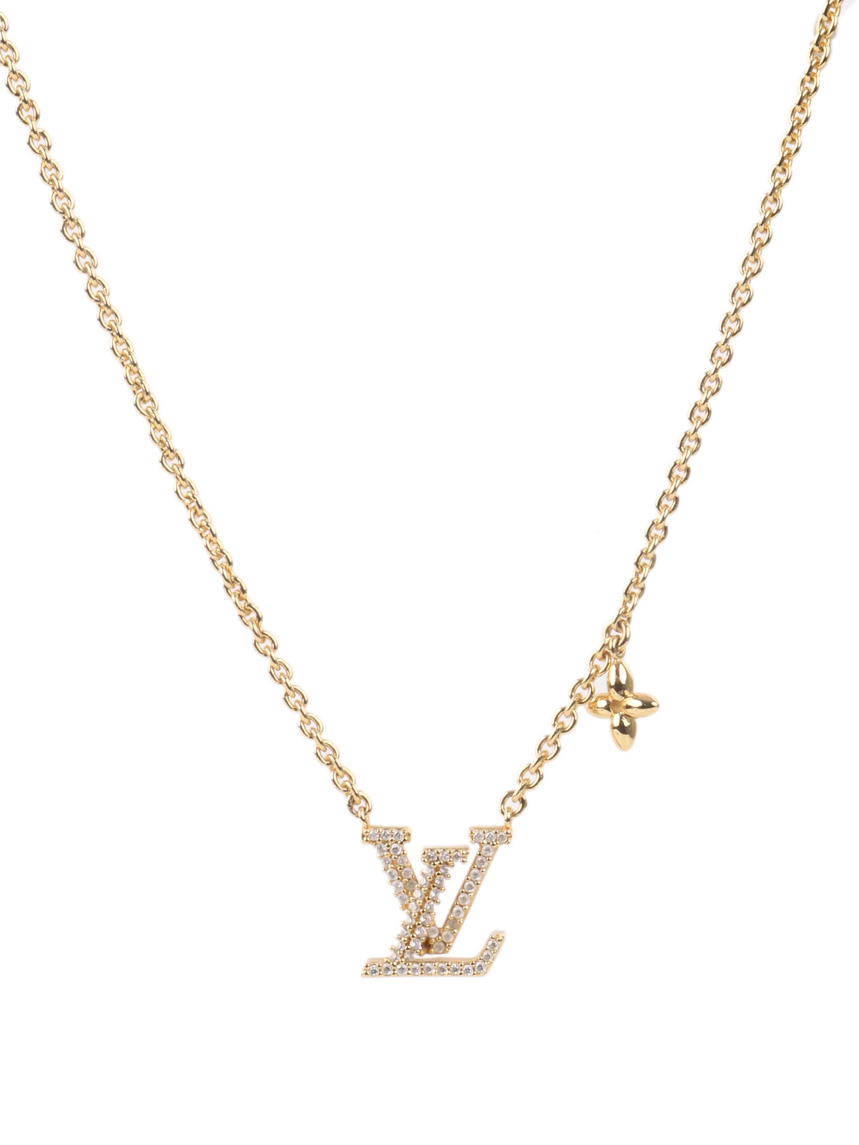 Louis Vuitton LV logo necklace. – Votre Luxe